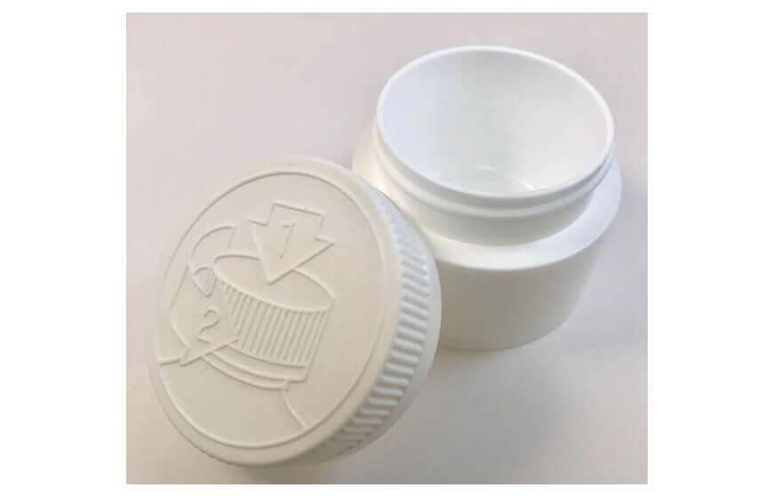 1.5 oz White PP Plastic Cannabis Jar | Kaufman Container