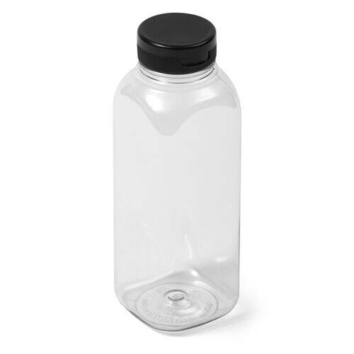 12 oz Clear PET Square Plastic Bottle | Kaufman Container