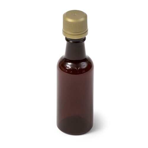 50 ml Amber PET Plastic Liquor Bottle | Kaufman Container