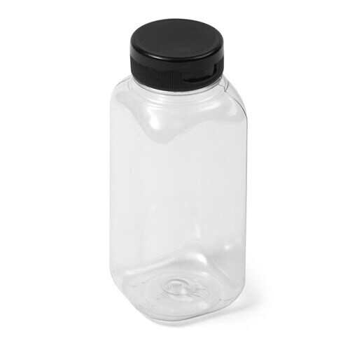 8 oz Clear PET Square Plastic Bottle | Kaufman Container