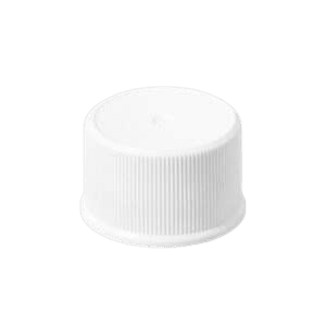 24-410 White PP Plastic Ribbed Screw Caps | Kaufman Container